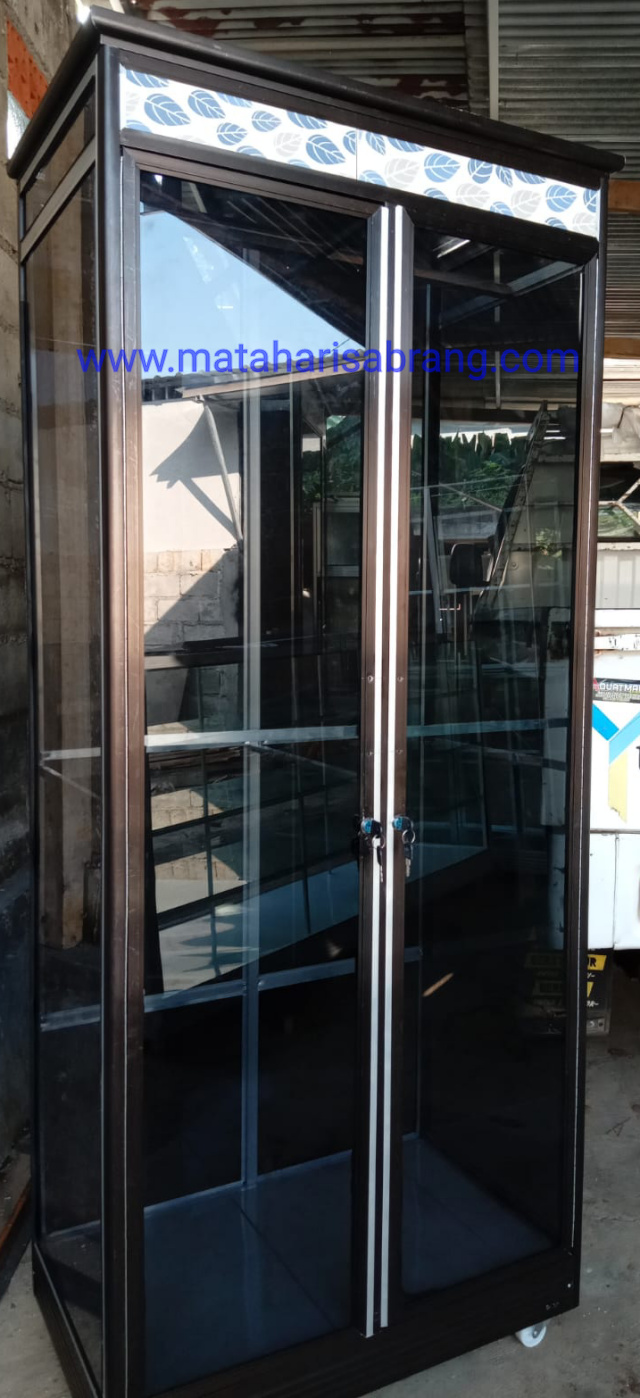 Almari full kaca 2pintu full hanger | Mataharisabrang